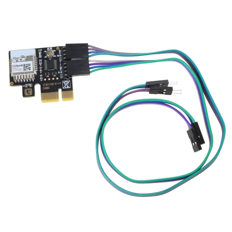 Wifi Computer Power Reset Switches PCIE Card for PC Destop Computer APP ...