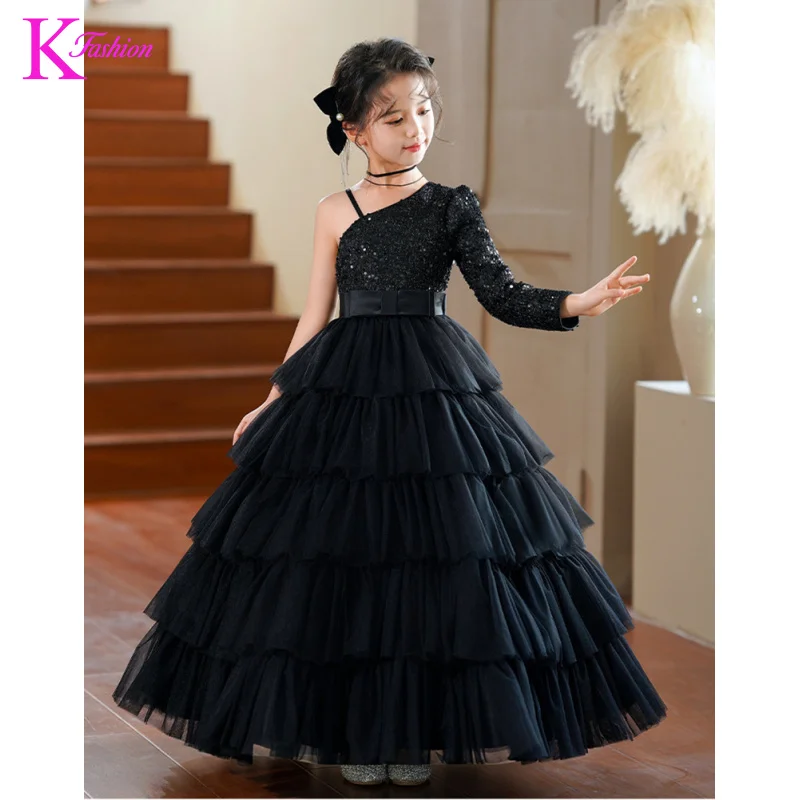 Girls' Long Princess Dress For Birthday Party Children's Fashion Show ...