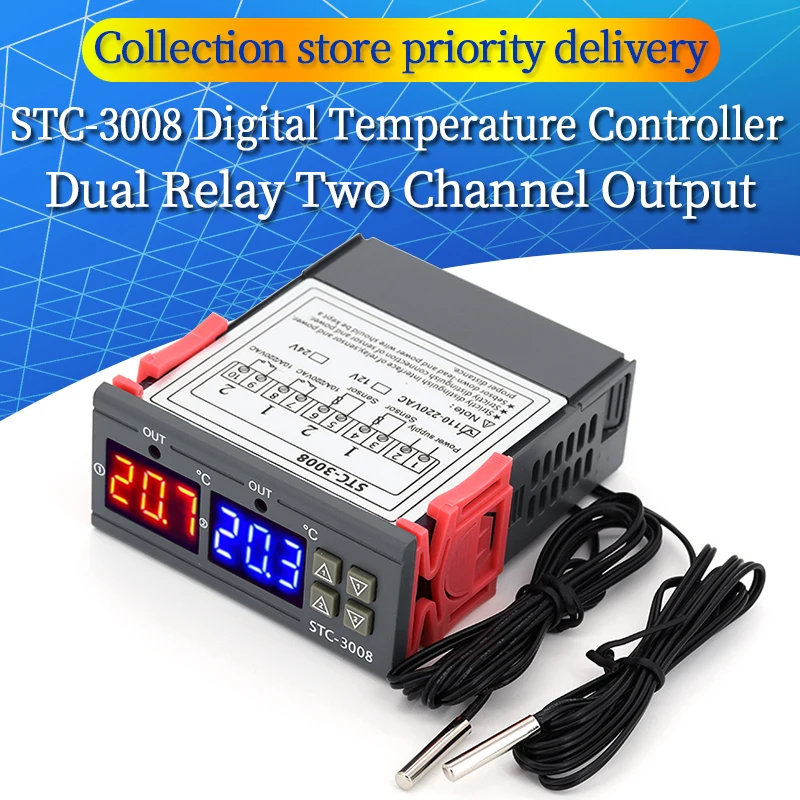 Fermentation Temperature Controller STC-3008 Digital Temperature ...