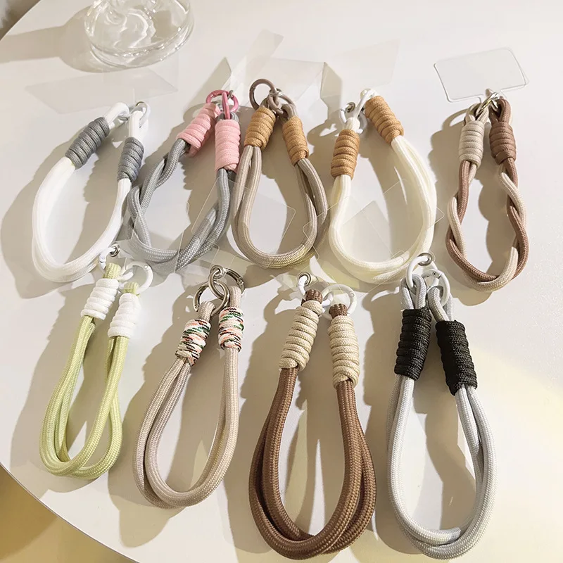 Creative Braided Lanyard Keychain For Phone Case Women Anti Lost Knot ...