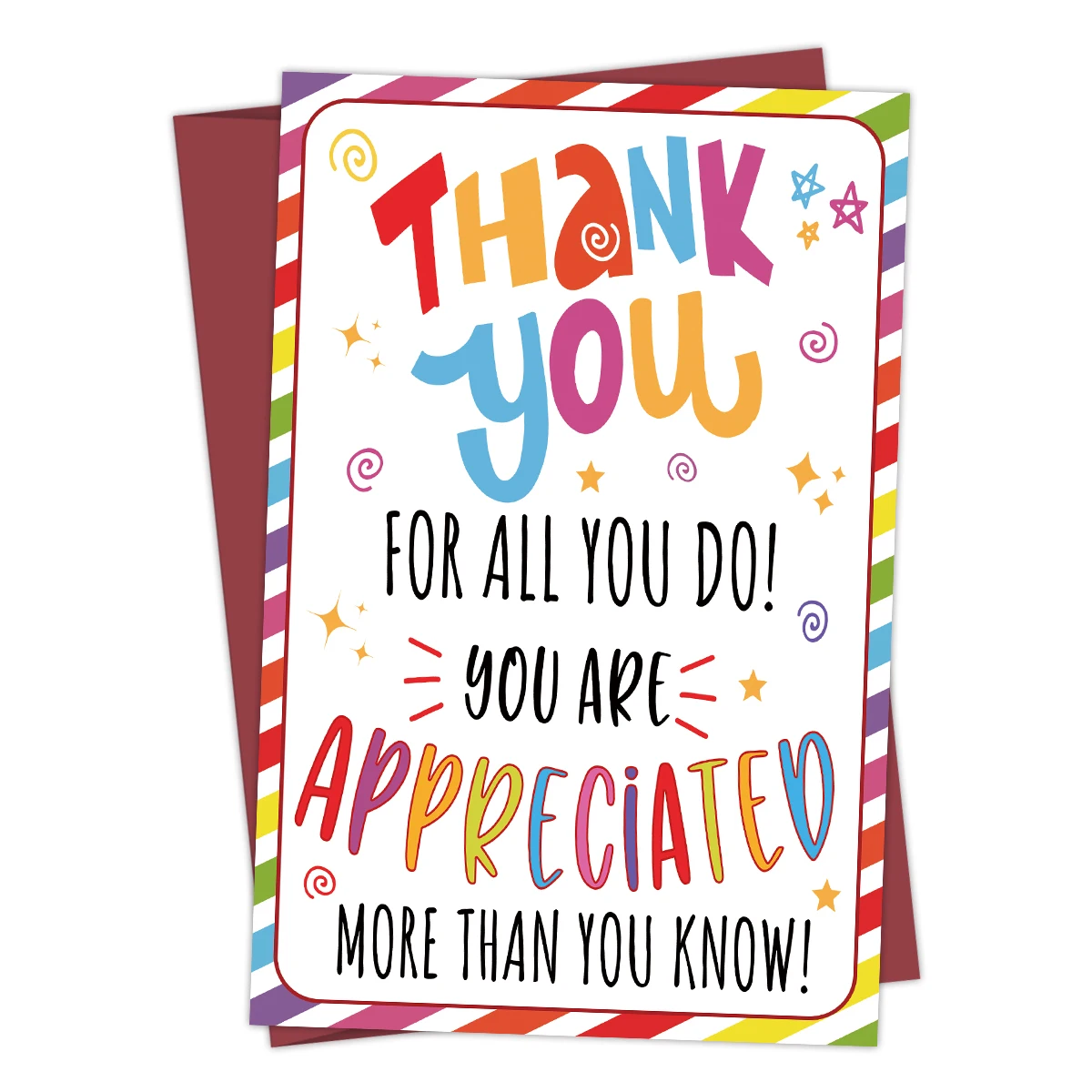 1PC Funny Teacher Appreciation Card,Creative Thank You Teacher Text ...