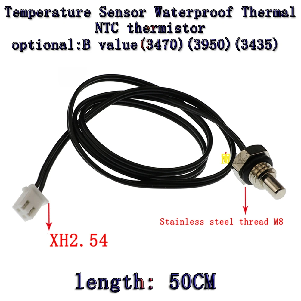1pcs/LOT NTC Thermistor 50CM B3950 3435 1% 10K 50K 100K Temperature ...