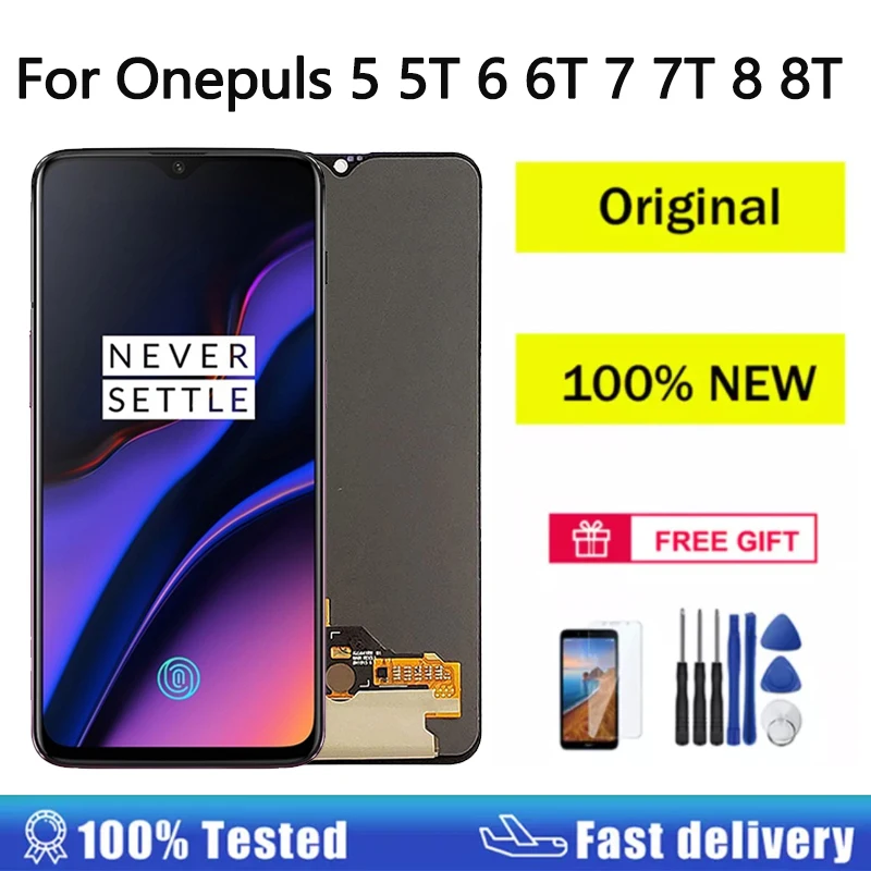 Original AMOLED Display For Oneplus 5 5T 6 6T 7 7T 8 8T 7Pro 8Pro ...