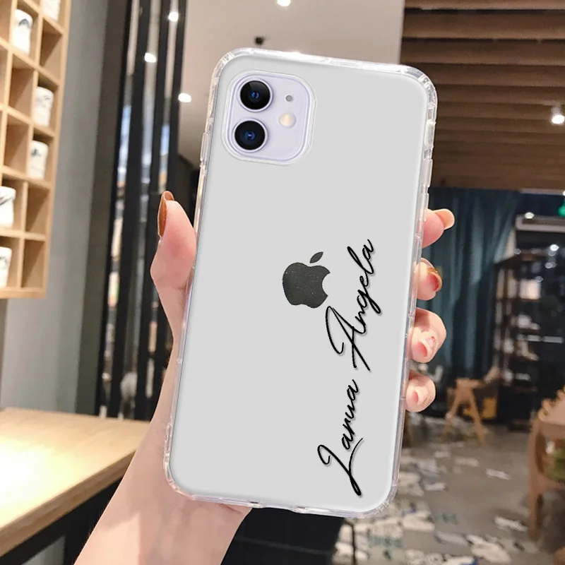 Personalized Custom Name Clear Phone Case Cover for iPhone 14 Plus (DI18)