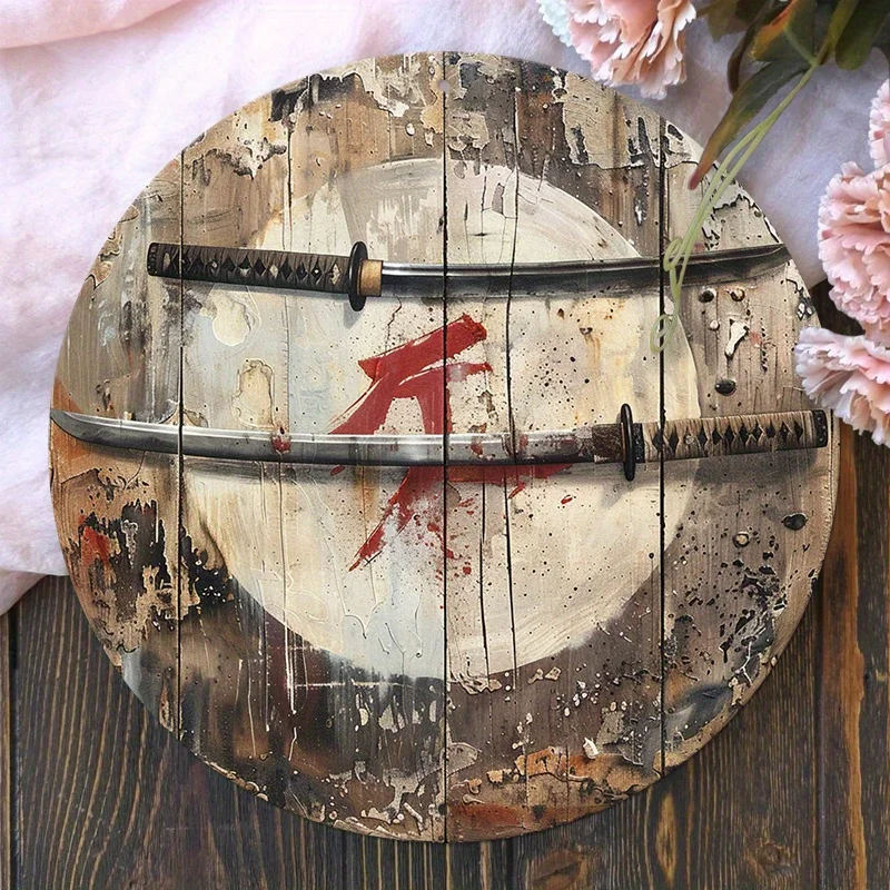 Espada-samur-i-Vintage-Hippie-8X8-se-al-de-corona-redonda-de-aluminio ...