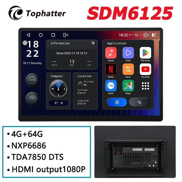 Tophatter 13.1 inch Android car radio For VW Volkswagen Toyota Honda ...