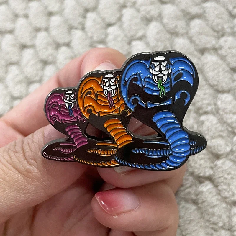 Cobra-Kai-Enamel-Pin-3-Snakes-Badge-Retro-Vintage-Pins-for-Bags-Hat ...