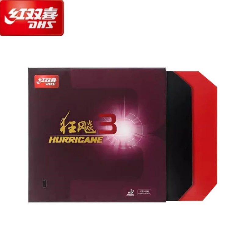 DHS Hurricane 3 Table Tennis Rubber Pimples-in 2.15mm Sponge 37°-41 ...
