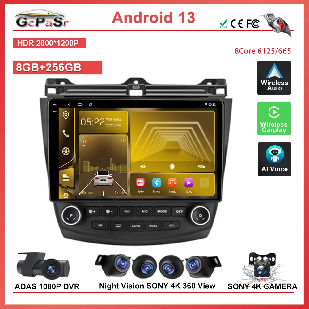 Android-13-For-Honda-Accord-7-2003-2004-2005-2006-2007-Car-Radio ...