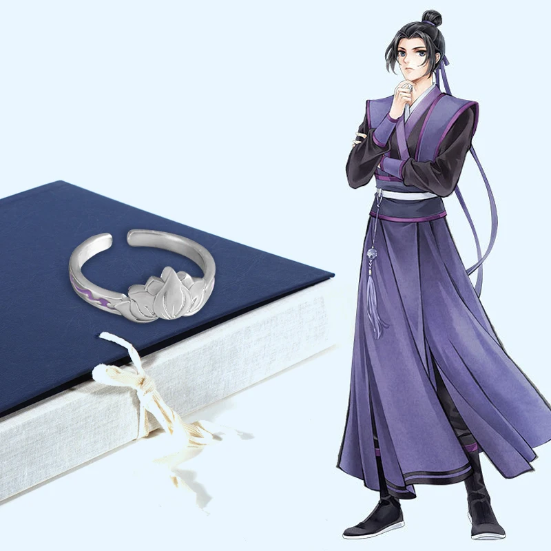 Jiang-Cheng-Anime-Jewelry-Purple-Electric-Lotus-Ring-Two-dimensional ...