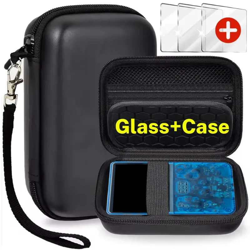 4 IN 1 Case+Glass for R36S Game Console Travel Carrying Storage Bag ...