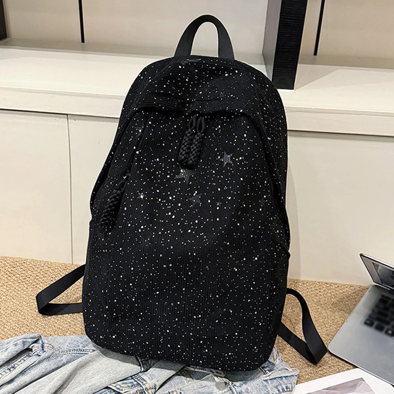 Solid Bling Student Backpack Travel Laptop Leisure Bag Outdoor Hiking ...