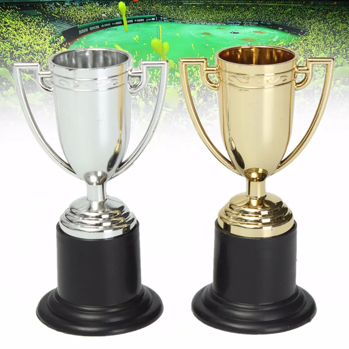 Mini-trofeo-de-copa-de-f-tbol-dorado-y-plateado-evento-deportivo-fiesta ...