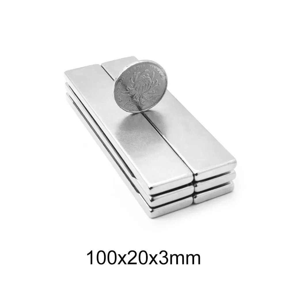 1-10PCS-100x20x3-Strong-Block-Magnetic-magnet-100x20x3-mm-Neodymium ...