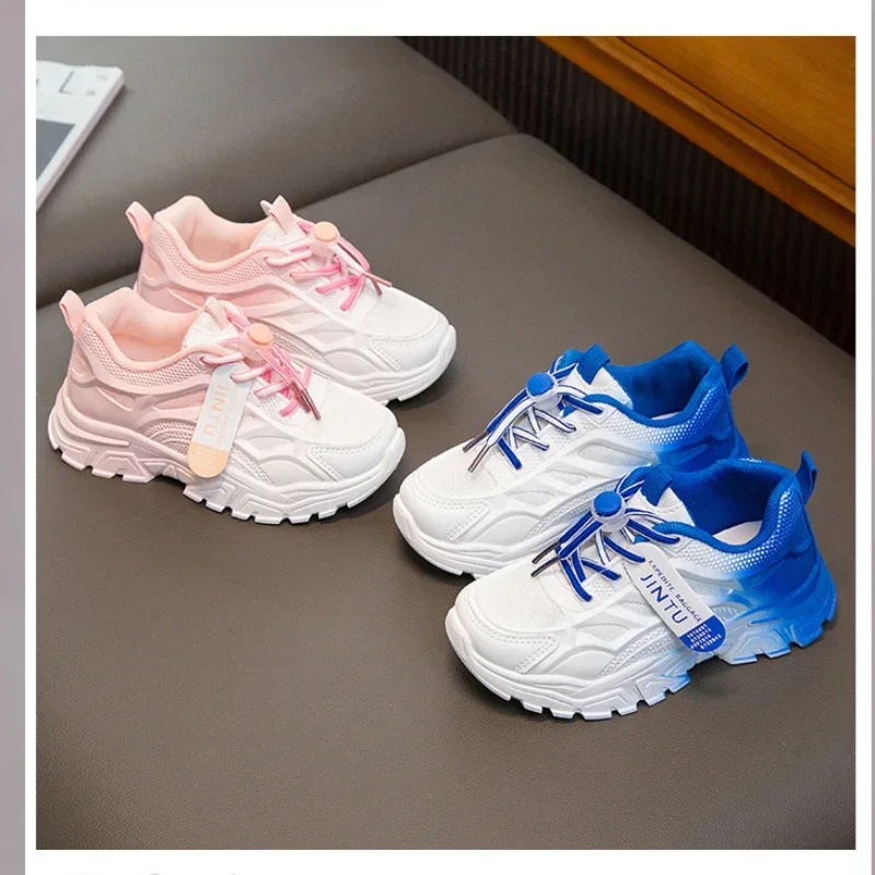 Girls Running Mesh Breathable Shoes Kids Soft Sole Non Slip Sports ...