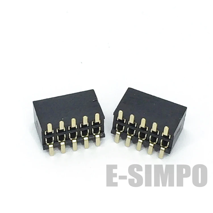 100pcs SMT 1.27mm Dual Vertical SMD PCB 2*3P 2X4P 2X5P 2X6P 2X7P 2X10P 2*12P PH4.3mm Gold Rohs ...