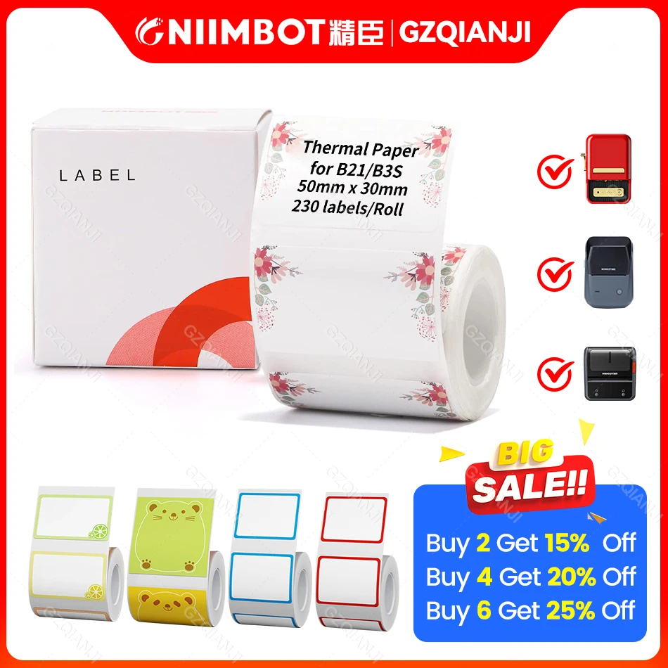 Original-Niimbot-B21-B1-B3S-Thermal-Label-Printer-Cute-Color-Paper ...