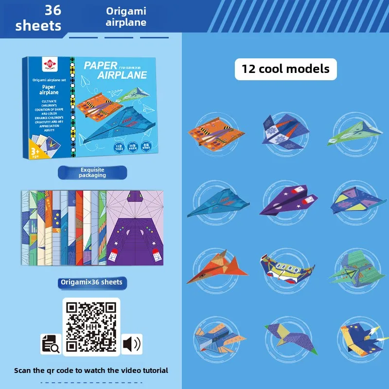 36 Sheets 3D Origami DIY Paper Airplanes – Craft Supply Haven