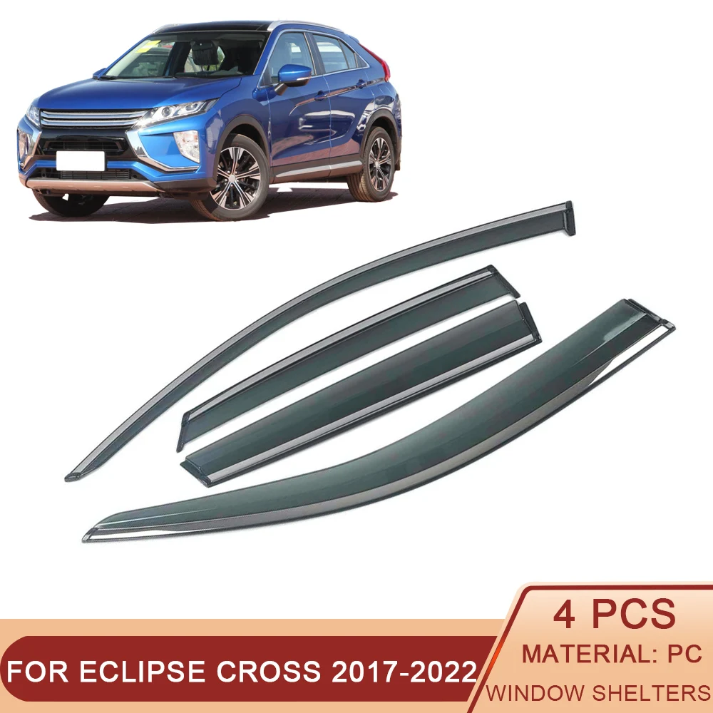 For-MITSUBISHI-Eclipse-Cross-2017-2022-Car-Window-Sun-Rain-Shade-Visors ...
