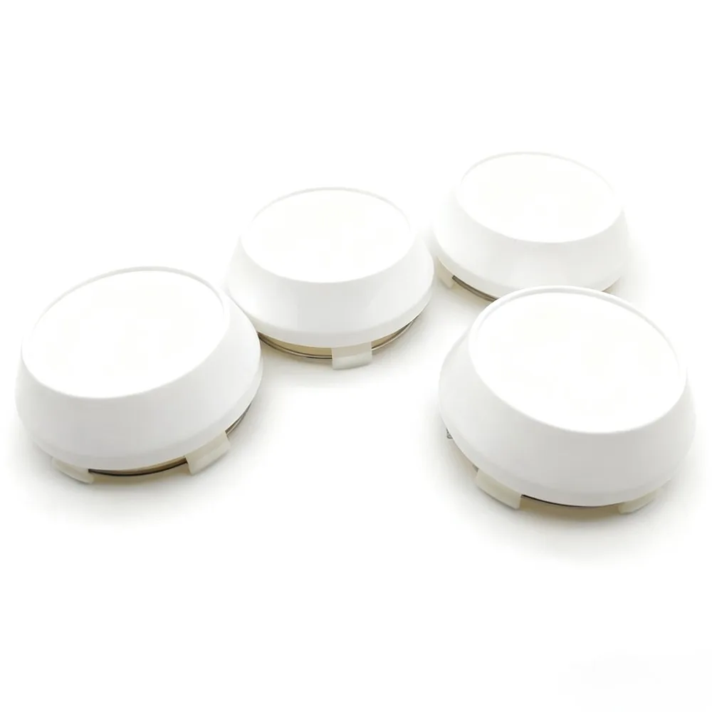 4pcs 60MM 56MM White Car Wheel Center Caps No Badge Emblem High Cap ...