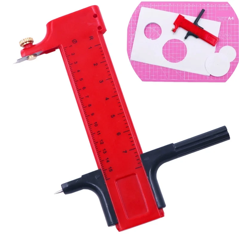 Rotary-Compass-Circle-Cutter-Paper-Cardboard-Rubber-Vinyl-Leather-Art ...