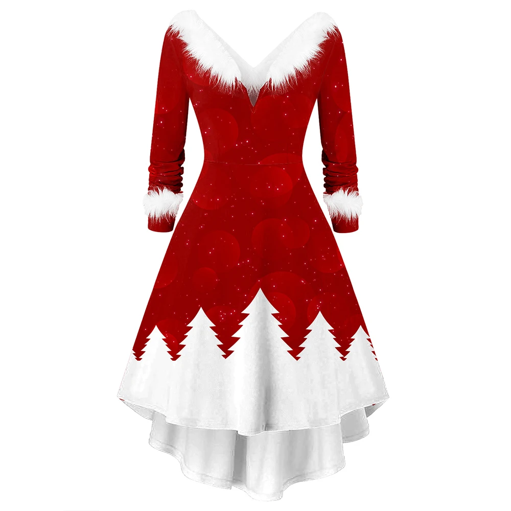 Christmas Dress Women Costumes 2023 Bodycon Elegant Vintage Cosplay ...