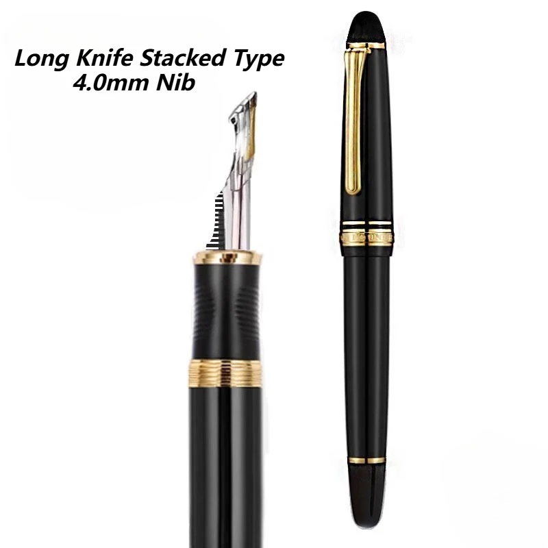 BALAOYE Stacked Long Knife Fountain Pen Tip Handmade Double Three-layer ...