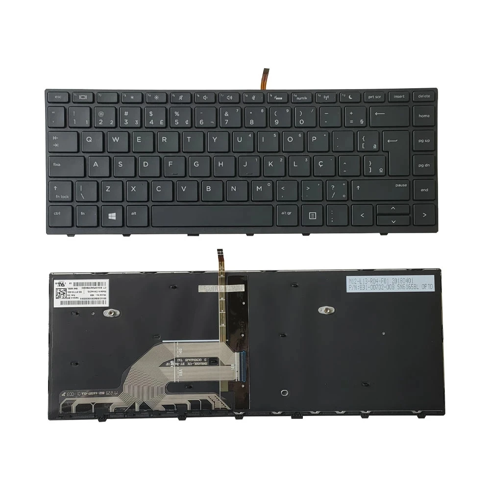Teclado-BR-Brasil-para-HP-ProBook-novo-preto-e-moldura-de-prata ...
