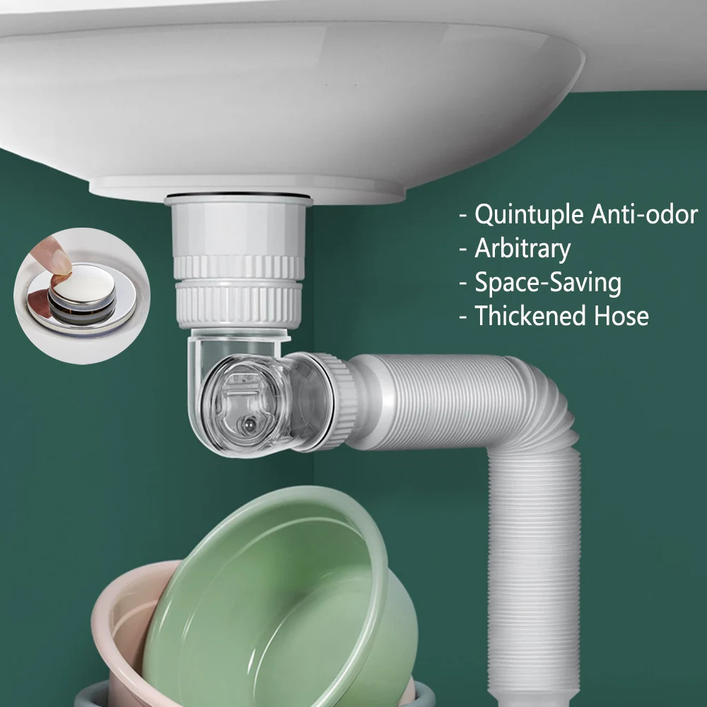 Bathroom-Sink-Drain-Pipe-Set-Expandable-Deodorization-Washbasin ...