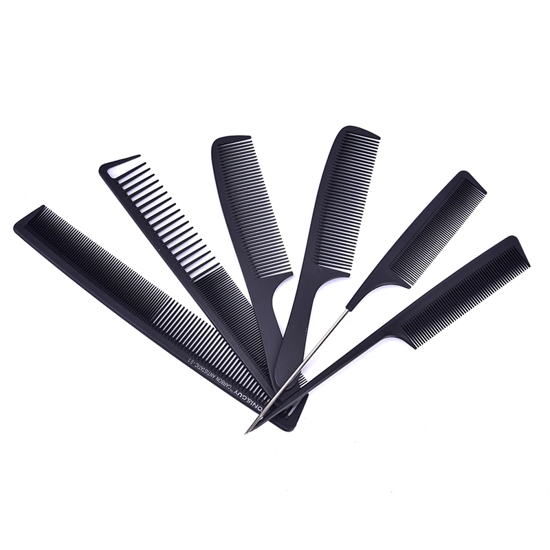 Anti-static Hairdressing Comb Carbon Comb Hair Cutting Comb Black ...