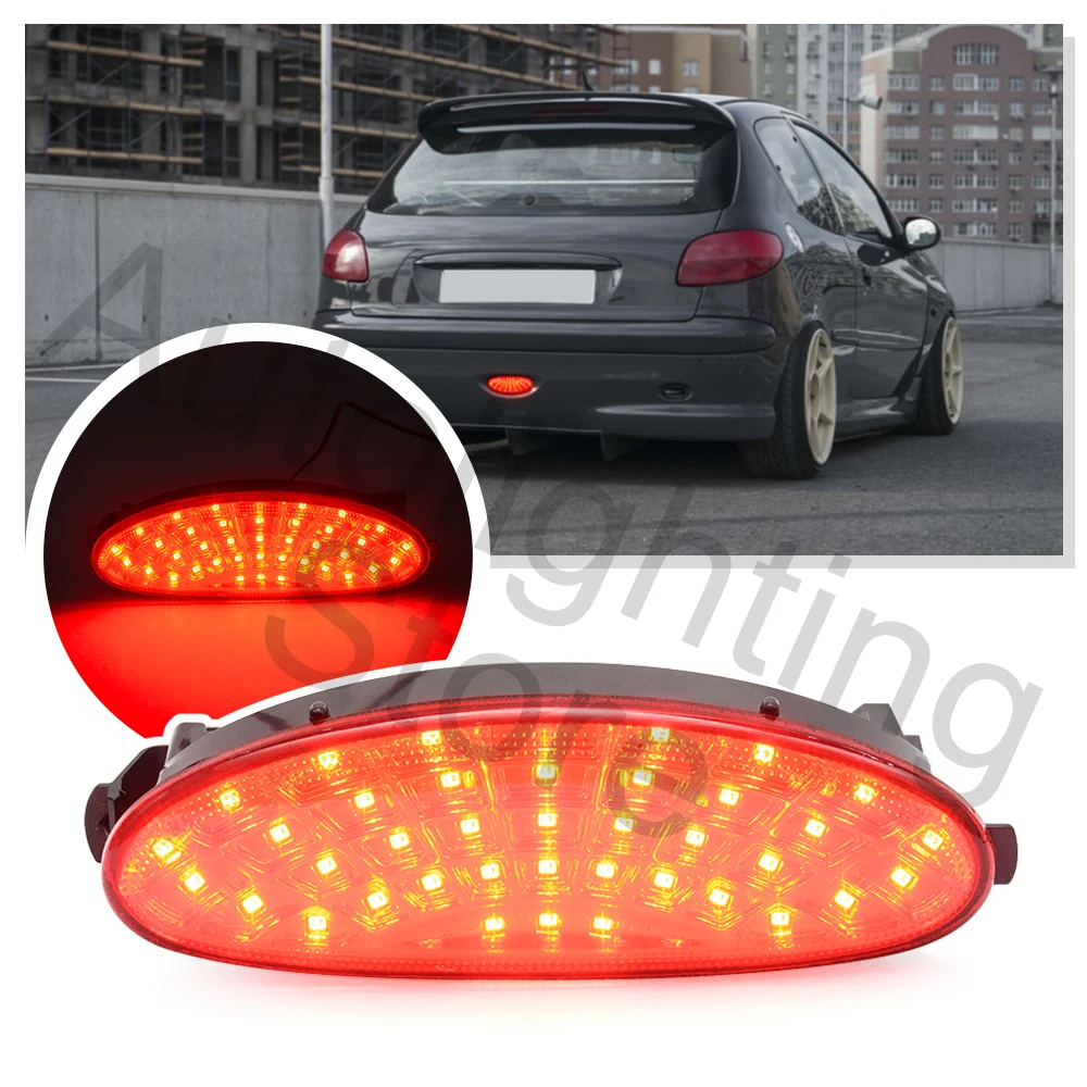 1X-LED-Rear-fog-light-Bumper-Reflector-light-red-design-for-Peugeot-206 ...