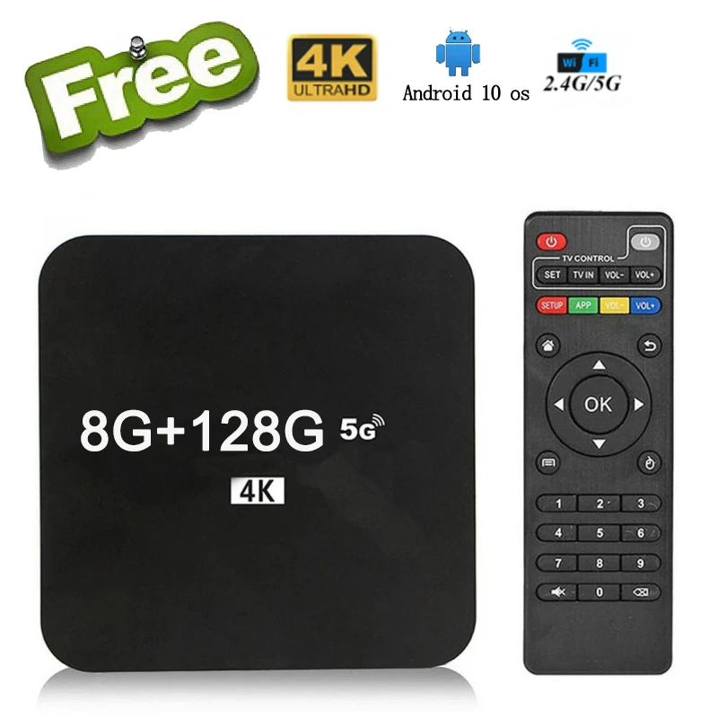 4K HD IPTV 1080P 3D Android TV Box Set-top Box 128G Smart Media Network ...