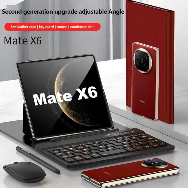 Folding Keyboard Wireless Bluetooth Keyboard Leather Case For Huawei ...