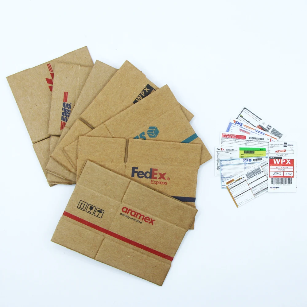 5Pcs-1Set-1-12-Mini-Simulation-Carton-Imitation-Express-Bill-Cardboard ...