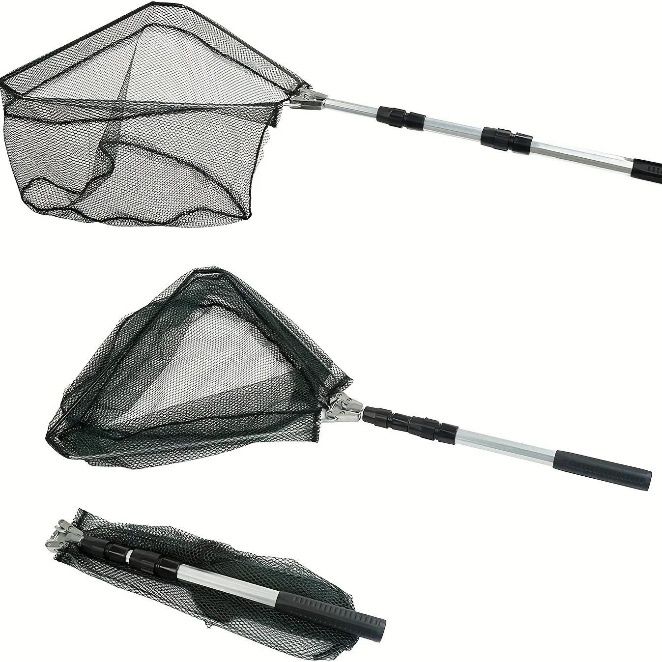 Premium-Aluminum-Alloy-Fishing-Net-Telescoping-Handle-for-Freshwater ...