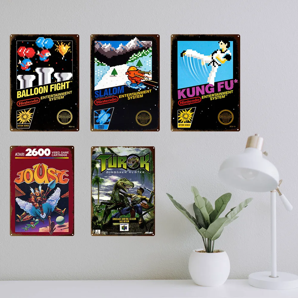 Retro Caution Video Games Sega Games Decor Metal Plate Tin Sign Pub Bar ...