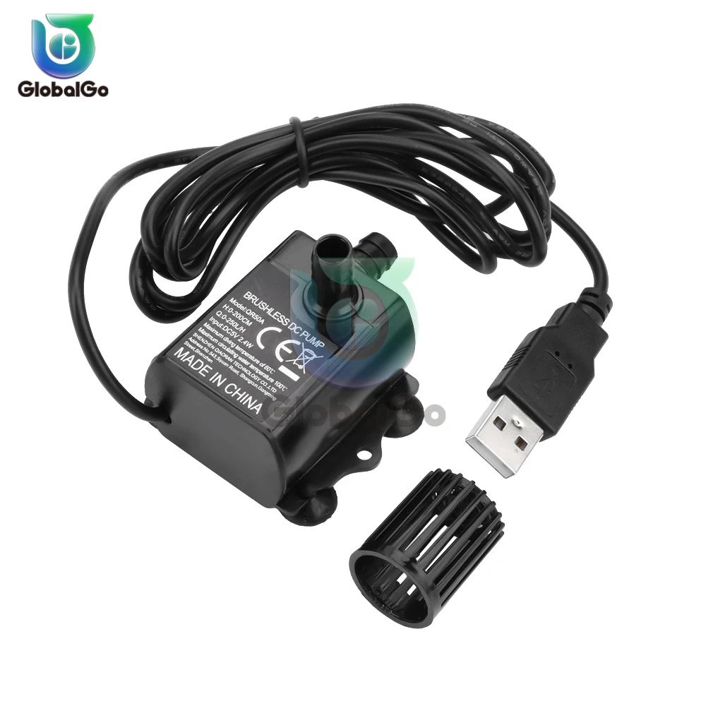 Brushless DC 5V USB Water Pump 2.4W 4.8W 250L/H/ 300L/H Pool ...