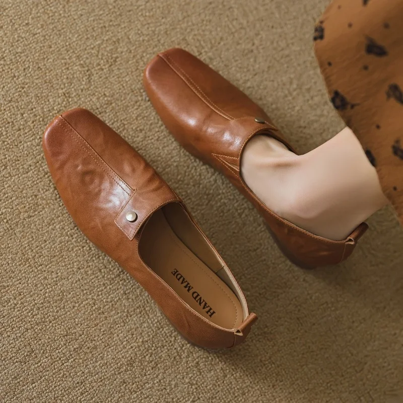 Retro-Casual-Loafers-Sheepskin-Basic-Loafers-Simple-Shoes-Women-s ...