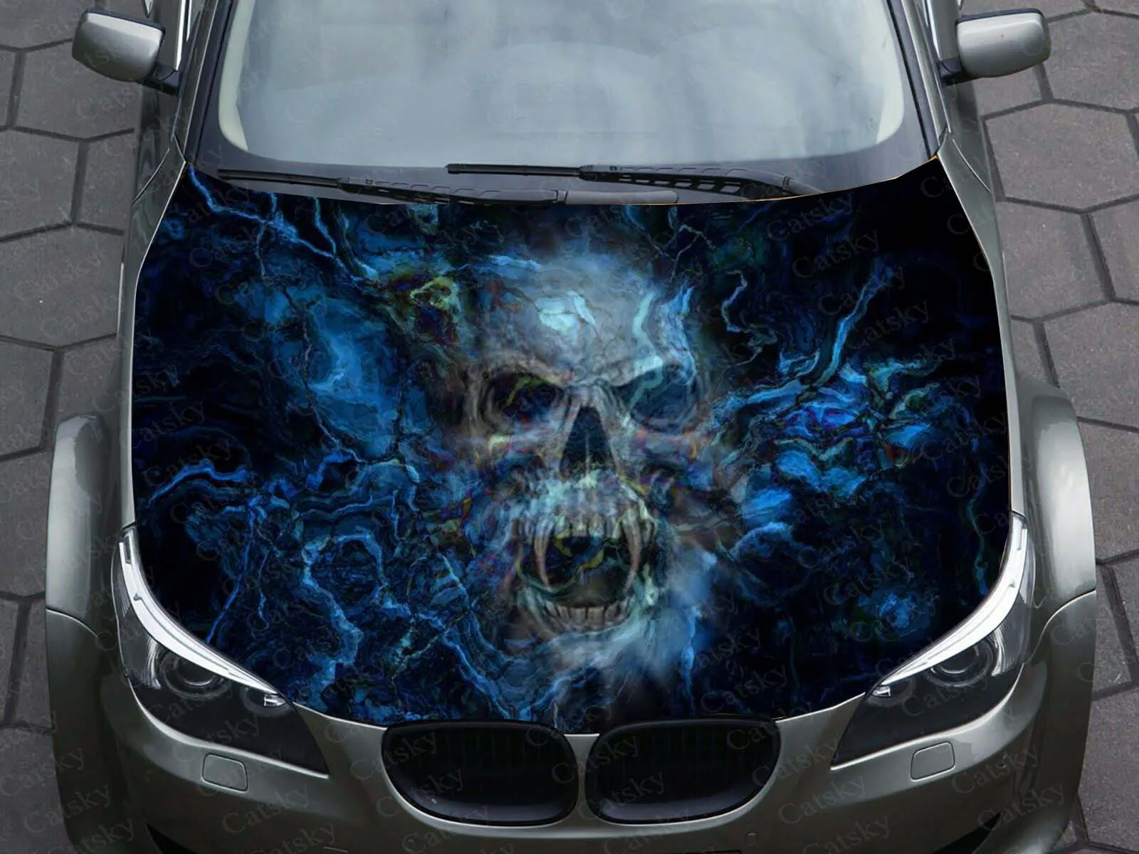 Skull Car Decal Graphic Vinyl Decal Hood Pattern Packaging Decal Custom ...