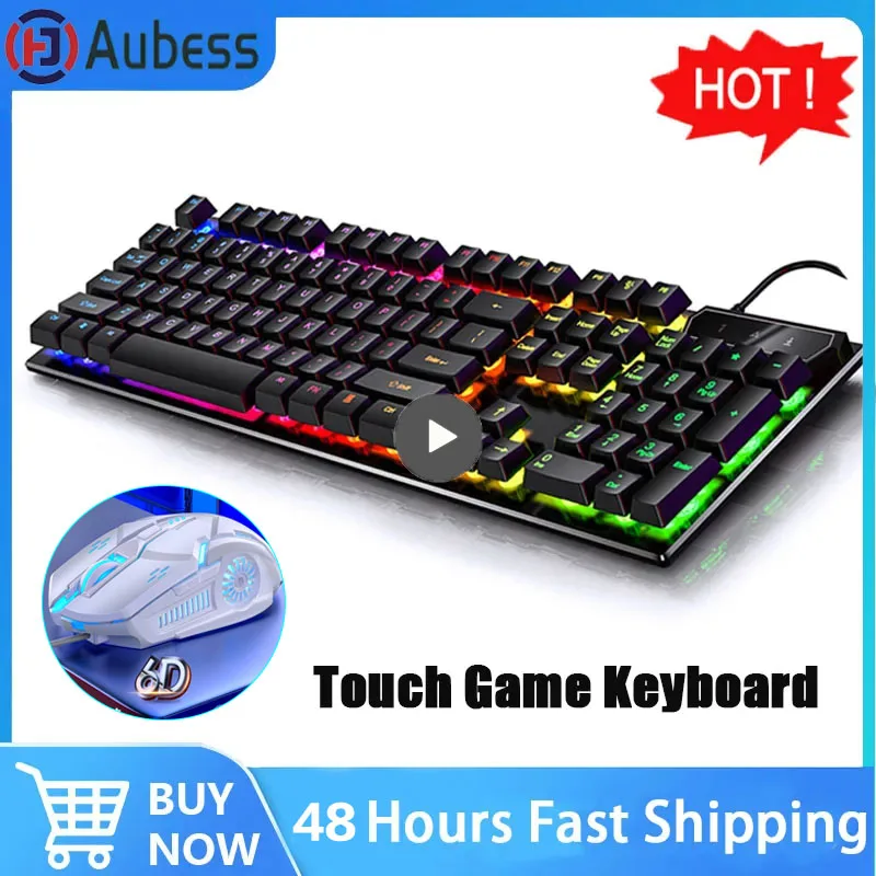104-Keys-Gaming-Keyboard-Portable-Keyboard-With-Foot-Support-Mechanical ...