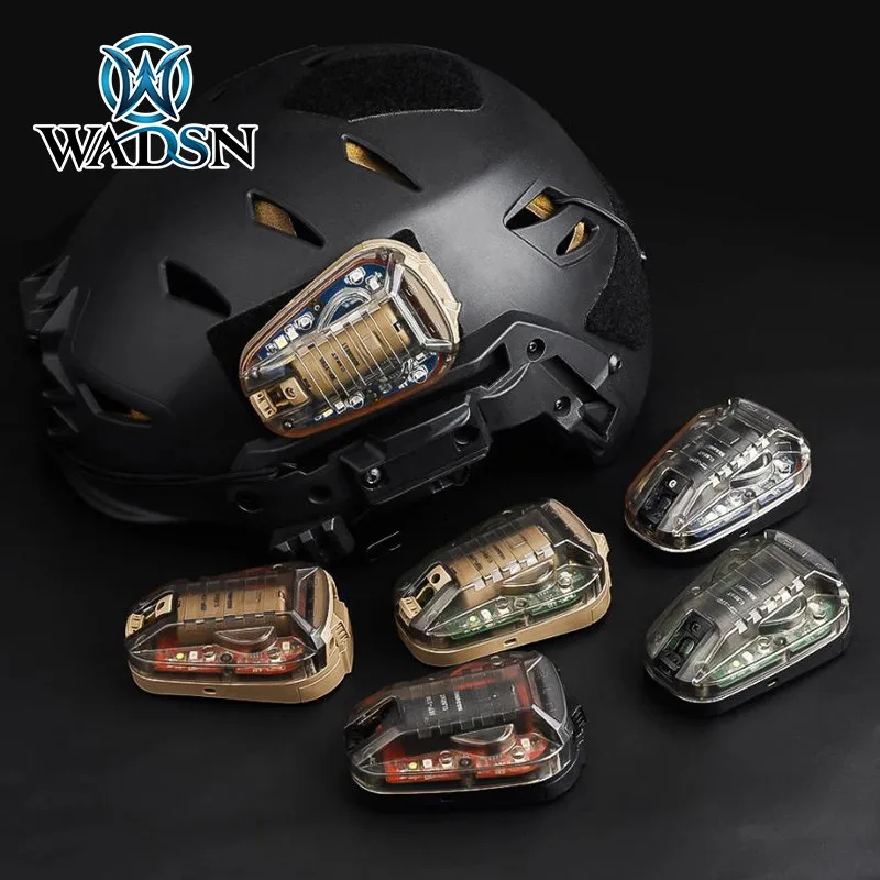 WADSN-HEL-STAR-Casco-deportivo-Airsoft-6-GEN3-luz-azul-verde-rojo-IR ...