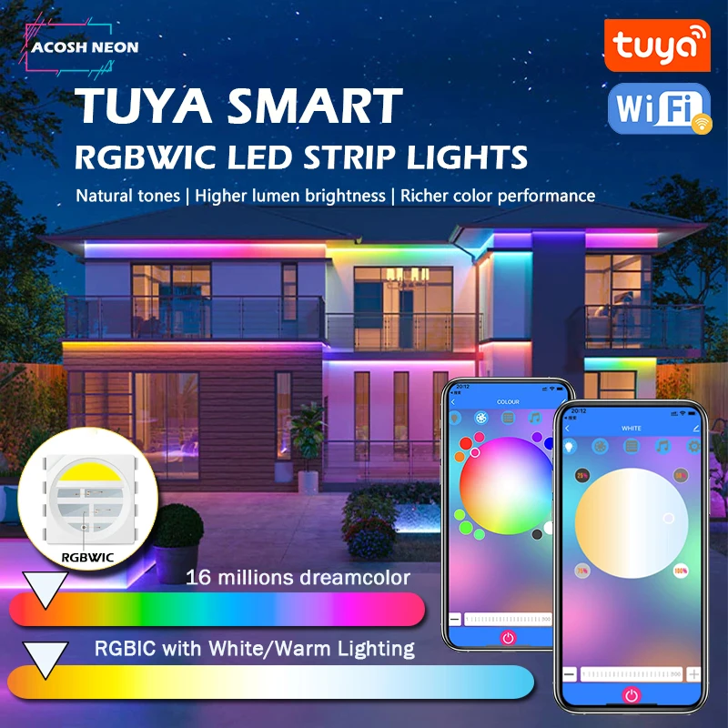 60LEDs-M-RGBW-IC-LED-Strip-Lights-TUYA-Dreamcolor-Light-Strip-With ...