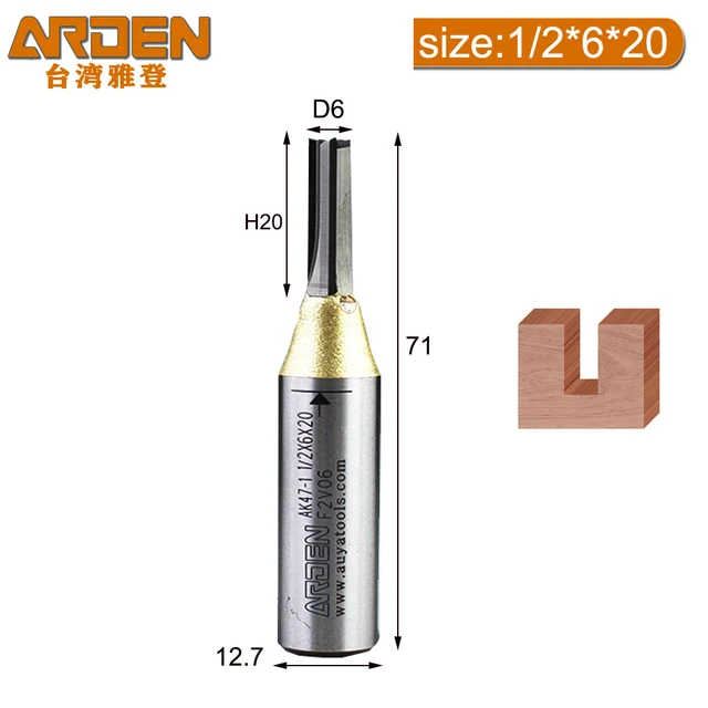 ARDEN TCT 3 Flutes Straight Multifunctional Cutting Router Bit Drilling ...
