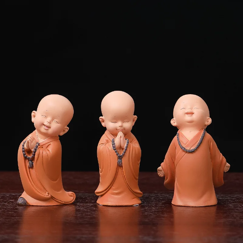 Zen Inspired Little Monk Living Room Resin Ornament TV Cabinet Home ...