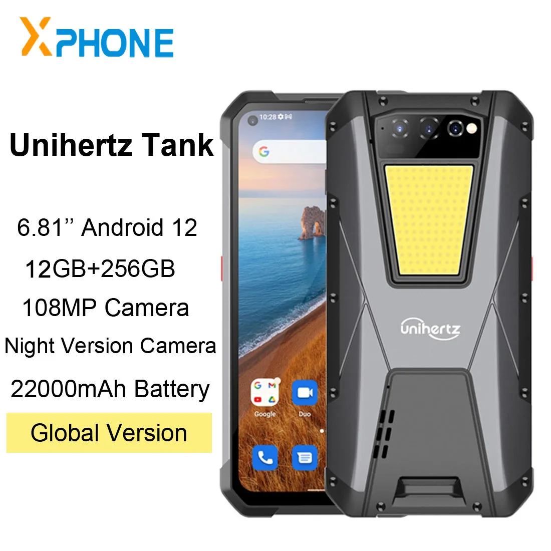 Unihertz-Tank-Rugged-Phone-108MP-Camera-Night-Version-12GB-256GB-22000mAh-6-81-Android12-MTK6789 ...