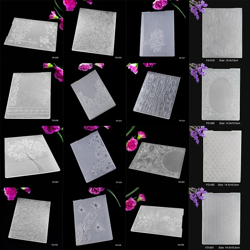 Embossing-Folder-Transparent-Plastic-Plates-Design-for-Diy-Greeting ...