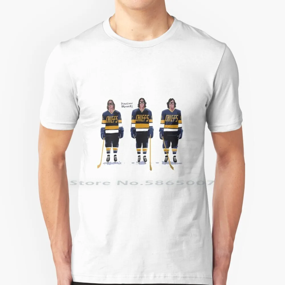Hanson-Brothers-Slap-Shot-100-Cotton-T-Shirt-Chiefs-Fictional-Hockey ...