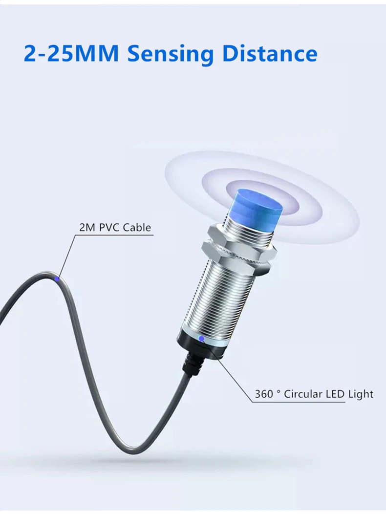 Longa Distância Proximidade Interruptor M8 M12 M18 M30 Sensor indutivo ...