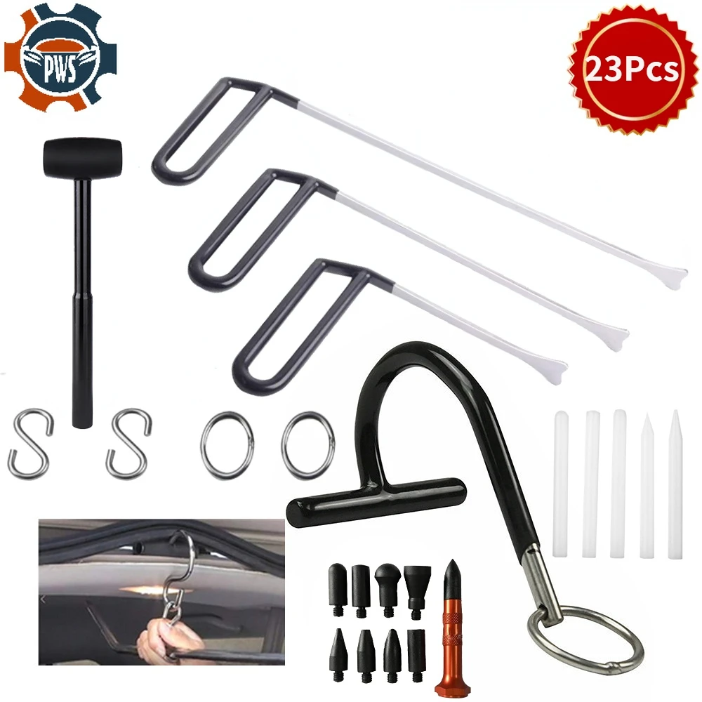 New-Auto-Body-Dent-Paintless-Repair-Hook-Push-Rod-Hand-tools-Set-Kit ...