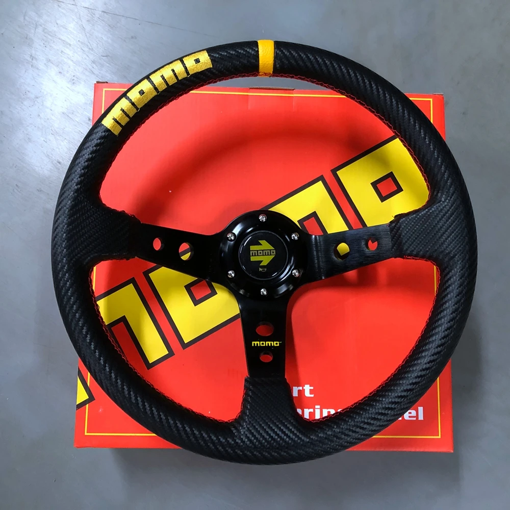 Universal-Racing-Car-Volante-Couro-De-Carbono-JDM-Volante-14-MOMO-Fit ...
